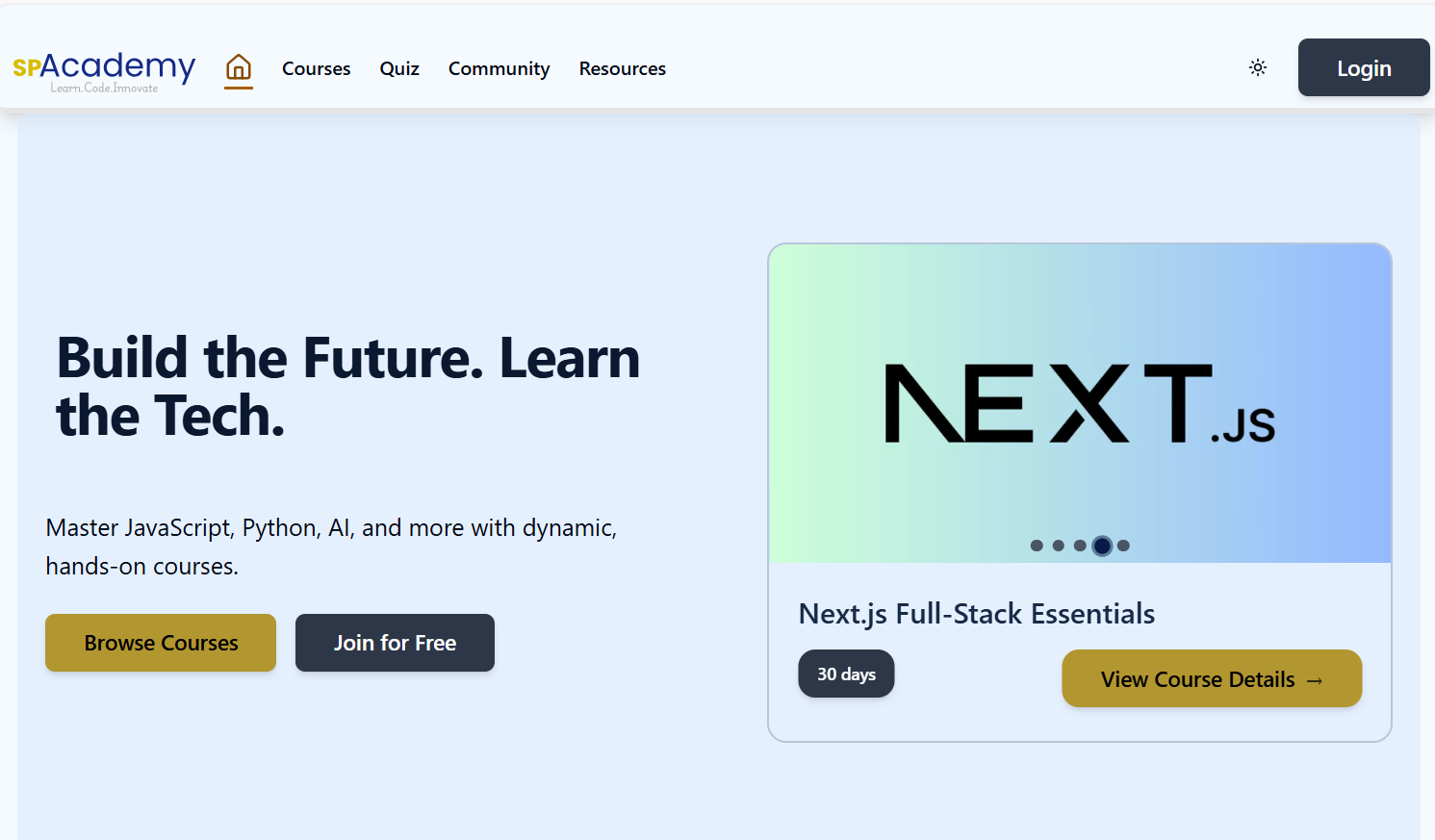 SP Academy | Learn, Code, Innovate